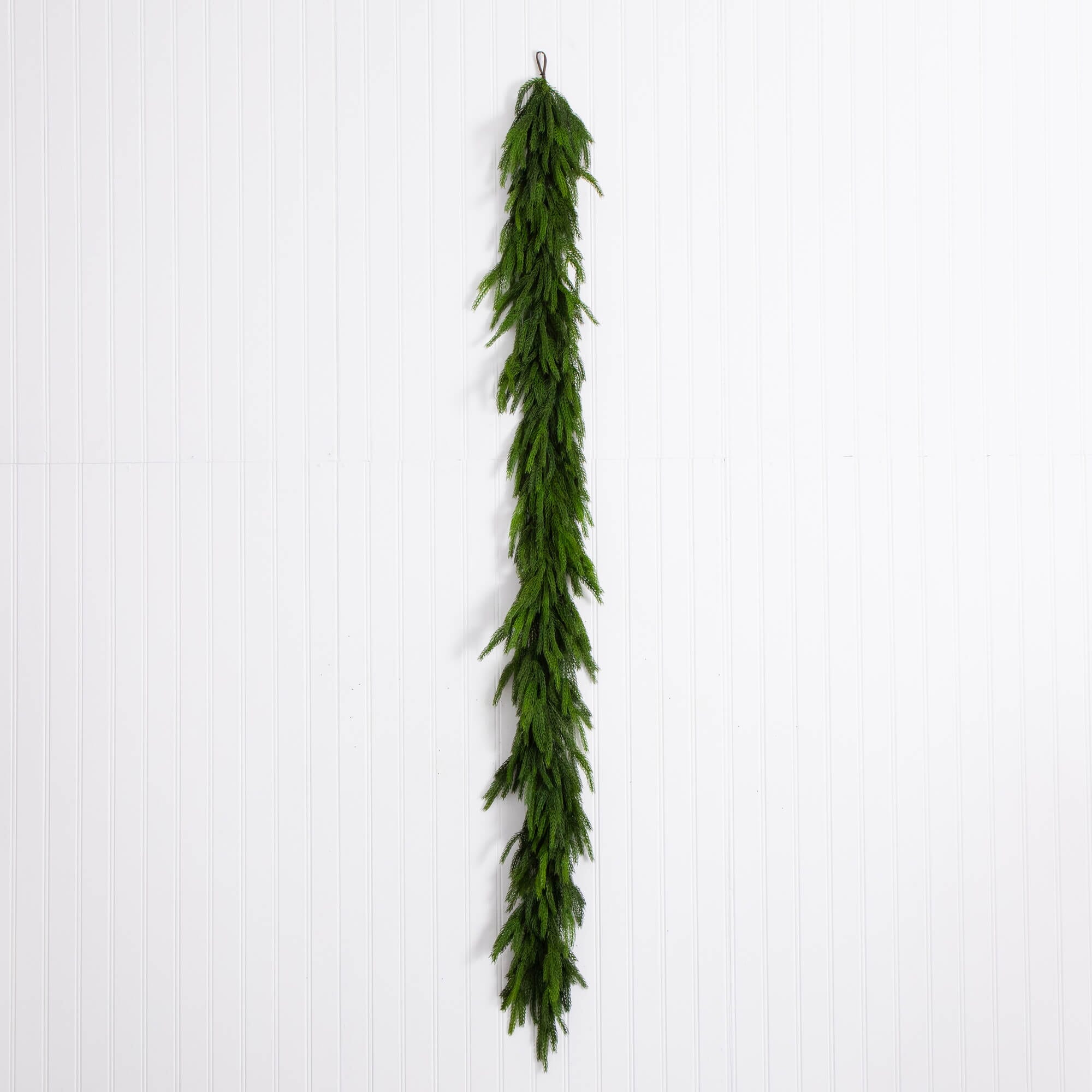 10' Artificial Real Touch Norfolk Island Pine Garland with Natural Loo ...