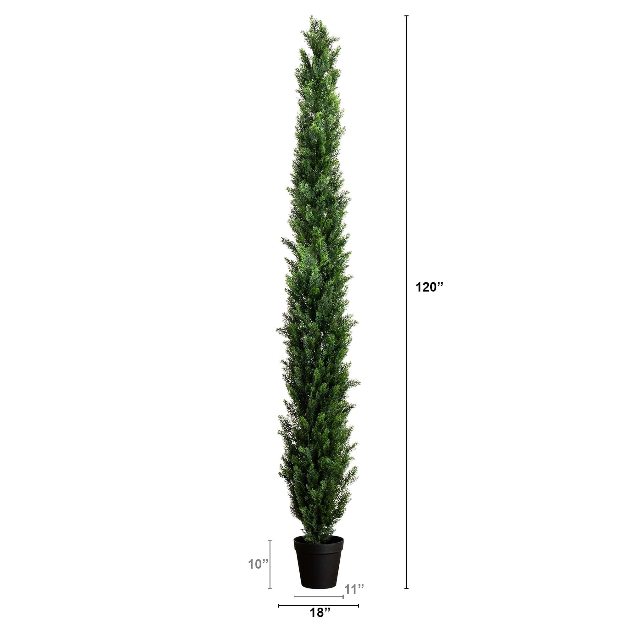 10' UV Resistant Artificial Cedar Pine Tree (Indoor/Outdoor) | Nearly ...