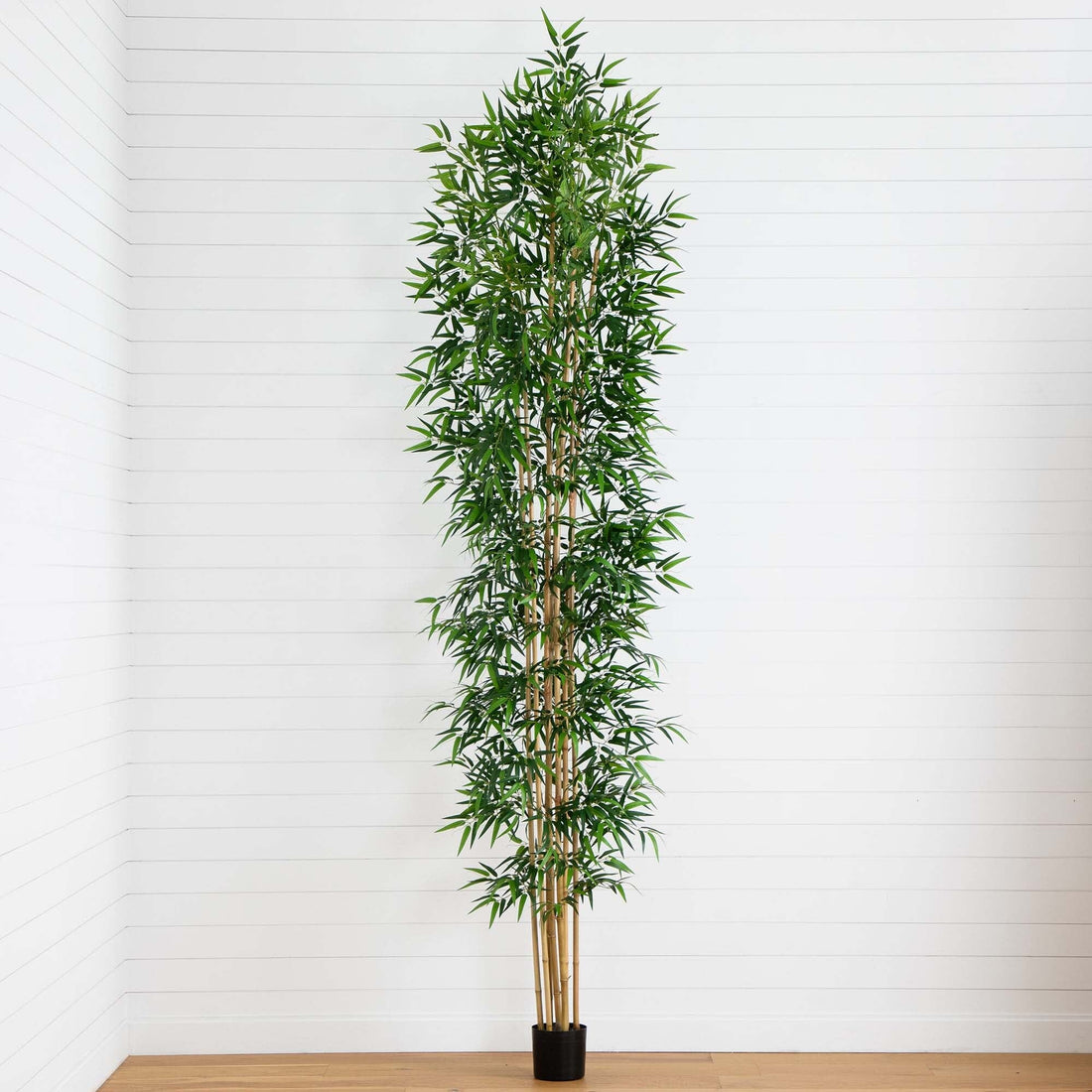 12’ Artificial Bamboo Tree with Real Bamboo Trunks | Nearly Natural