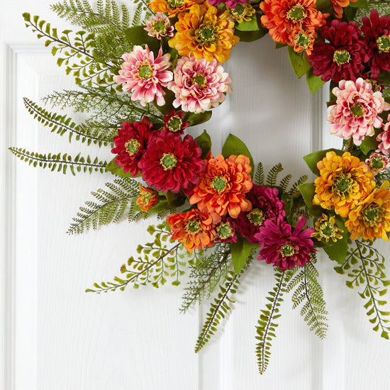 20" Mixed Flower Wreath | Nearly Natural"