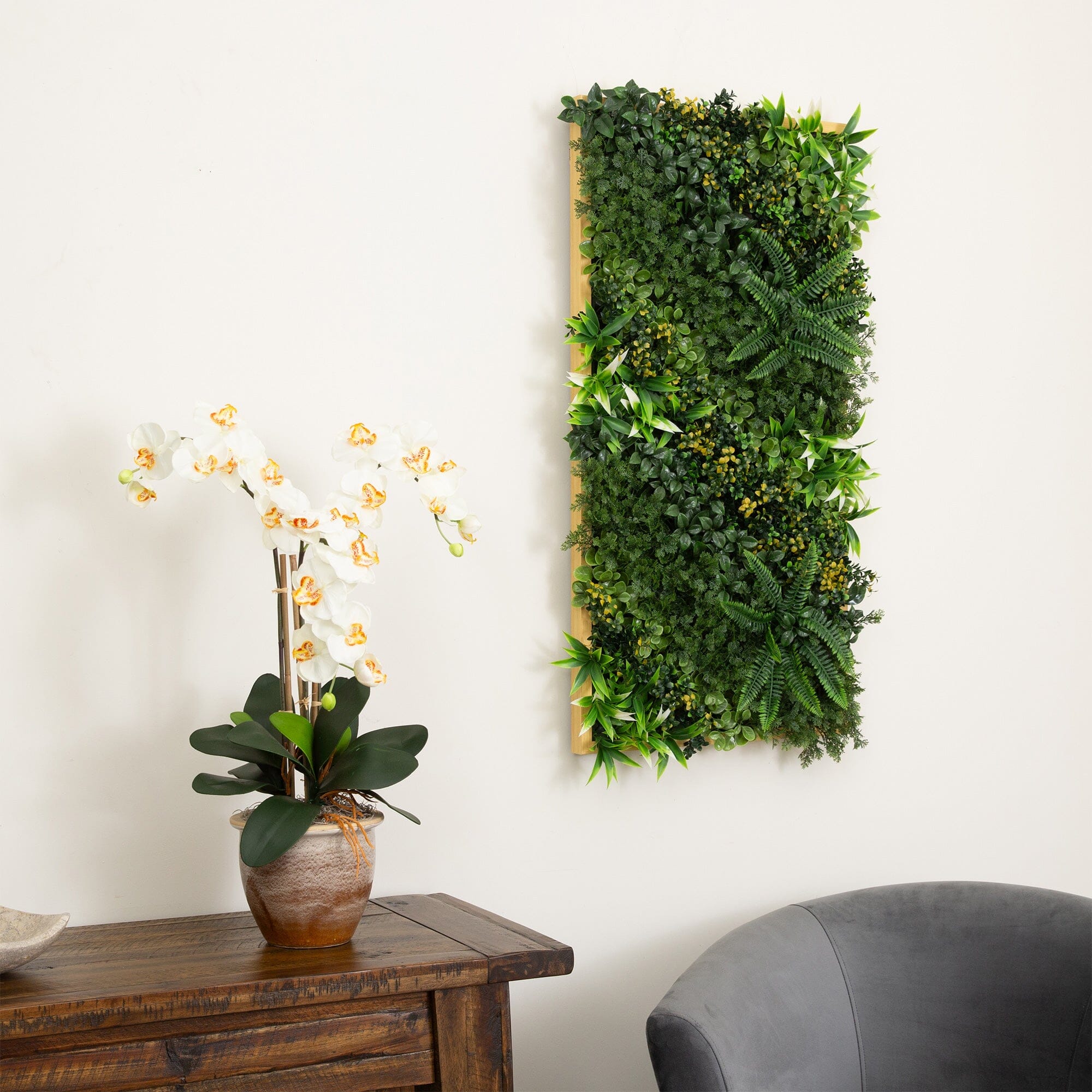20” x 40” UV Resistant Hawaiian Islands Artificial Living Wall Art ...