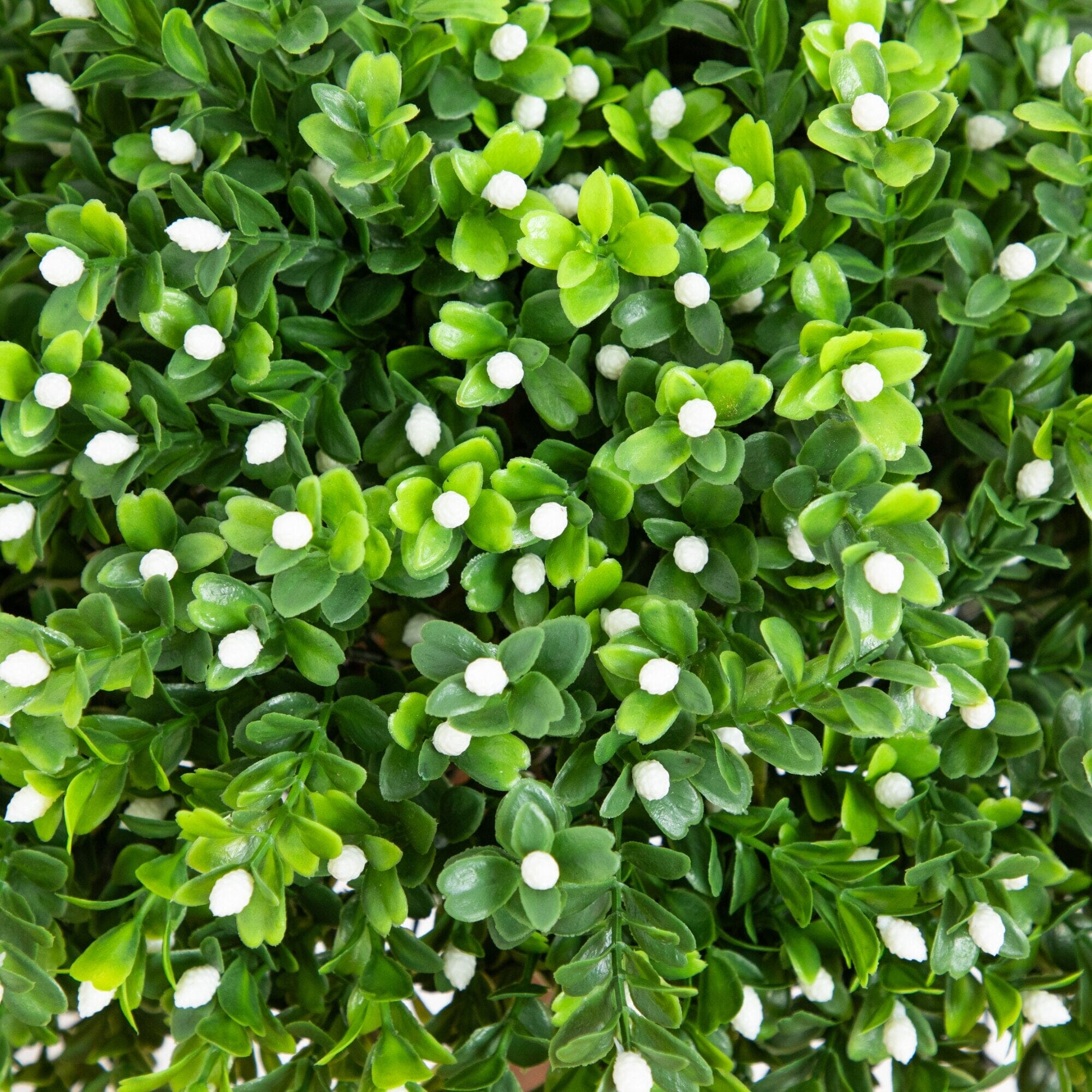 23" UV Resistant Artificial Flowering Boxwood Topiary with Integrated ...