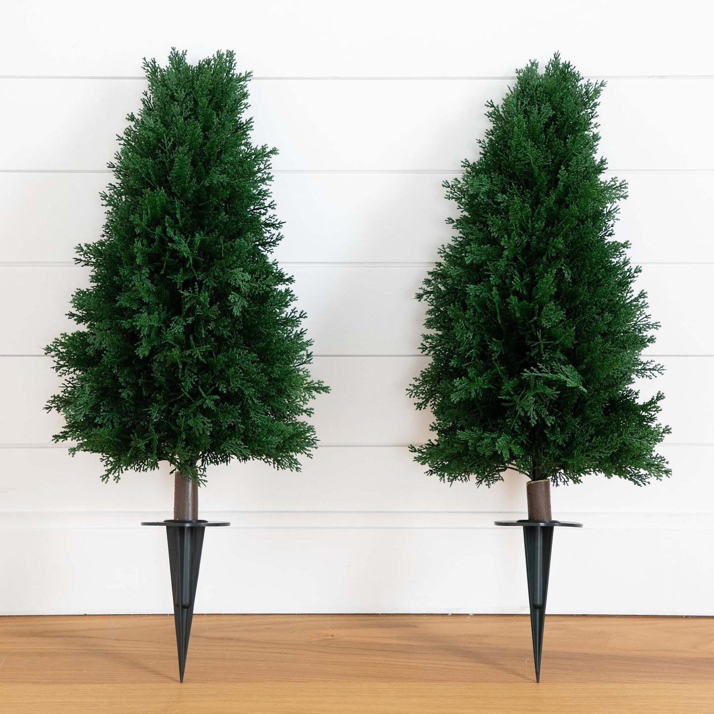 2.5' UV Resistant Artificial Cedar Plant with Integrated Ground Stake ...