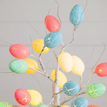 2' Pre-Lit Artificial Easter Egg Twig Tree with 24 LED Lights – Nearly ...