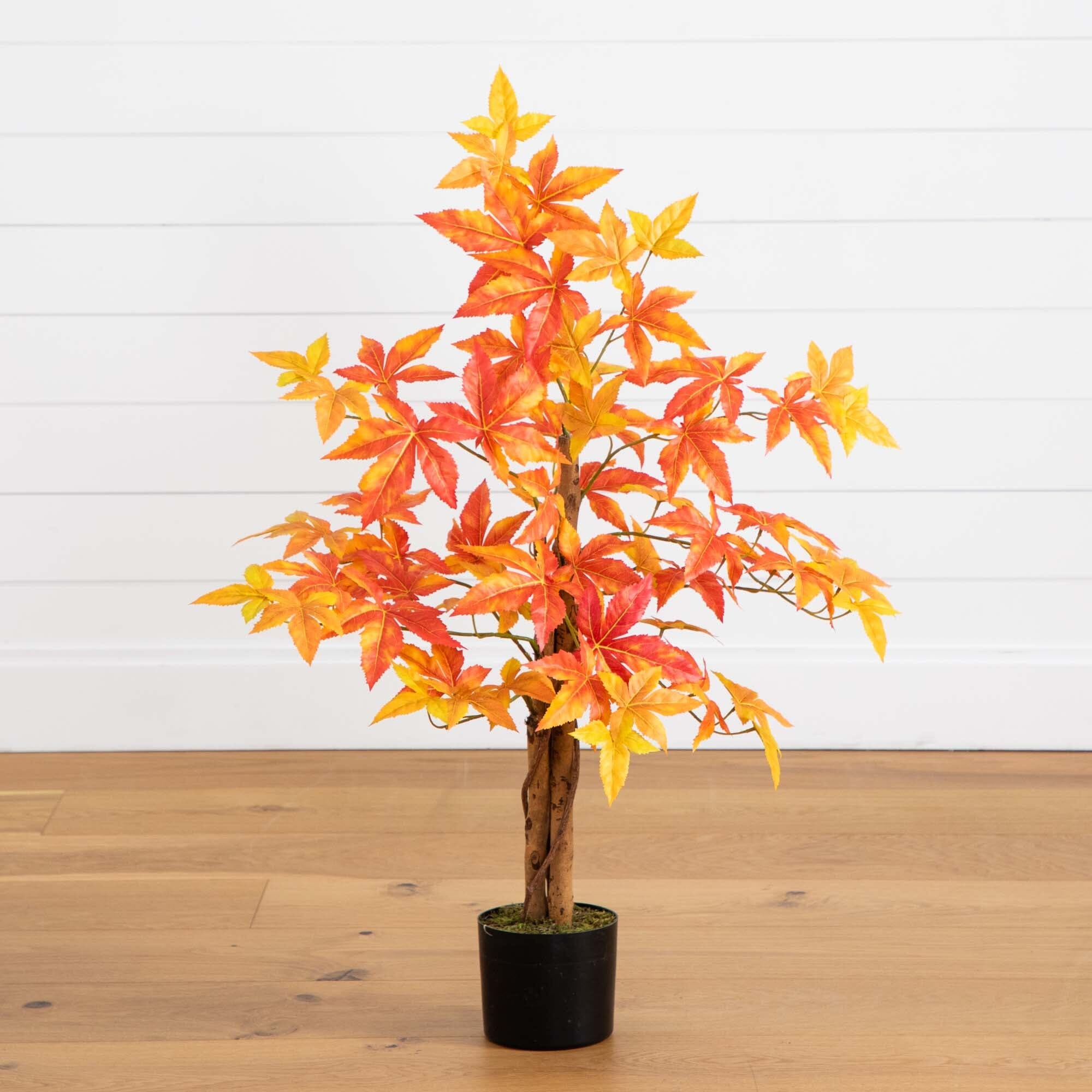 3’ Autumn Deluxe Maple Artificial Fall Tree | Nearly Natural