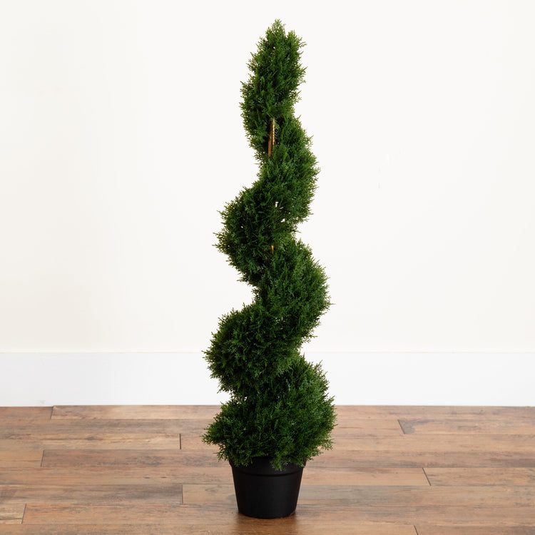3' Cedar Spiral Silk Tree (In-door/Out-door) | Nearly Natural