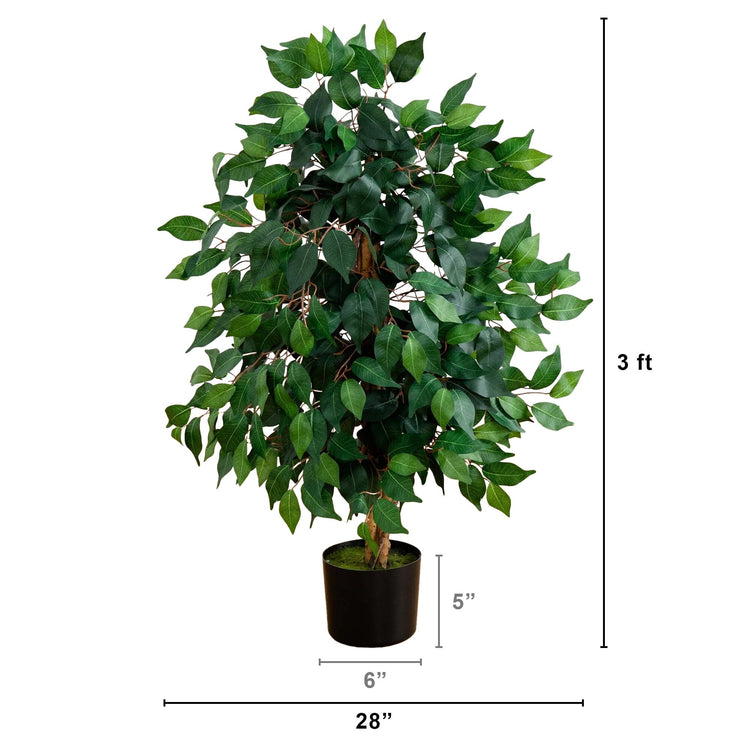 3' Ficus Silk Tree | Nearly Natural