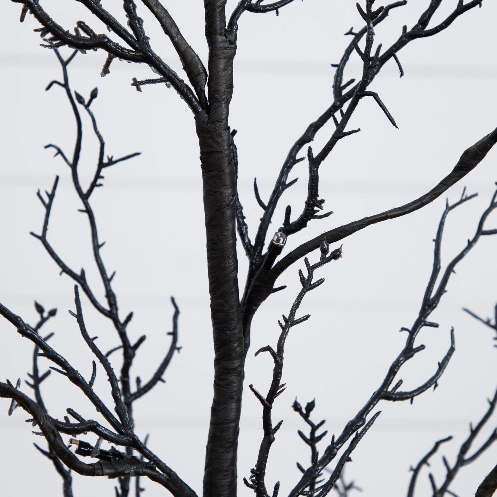 3' Pre-Lit Halloween Deluxe Black Twig Artificial Tree with 36 Orange ...