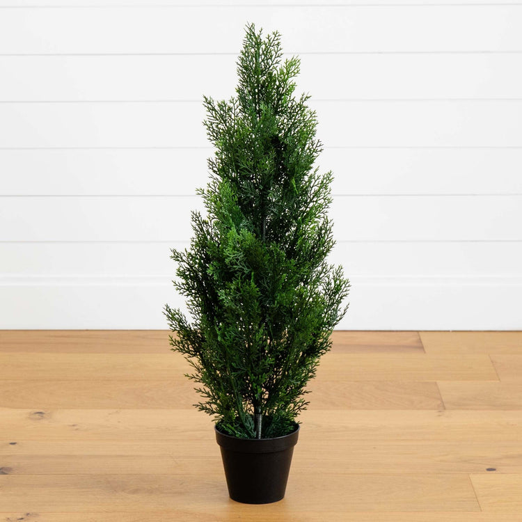 3’ Mini Cedar Pine Tree (Indoor/Outdoor) | Nearly Natural