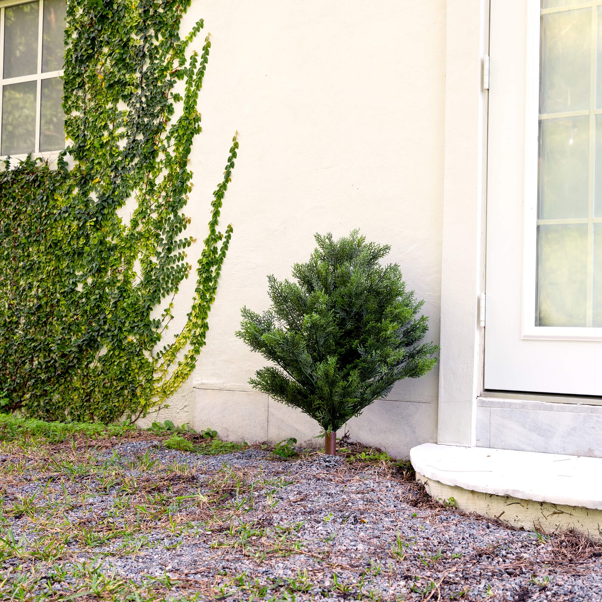 3' UV Resistant Artificial Cedar Bush with Integrated Ground Stake ...