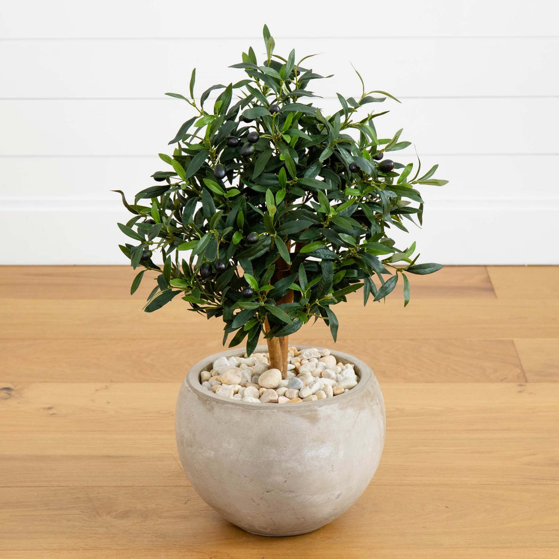 31” Olive Artificial Tree in Bowl Planter | Nearly Natural