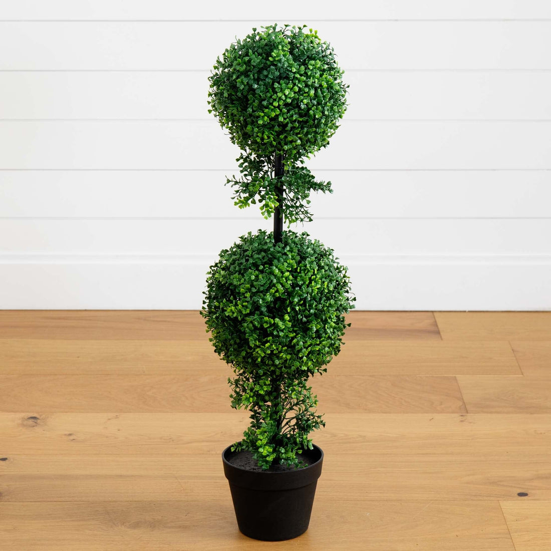 34” Boxwood Double Ball Topiary Artificial Tree (Indoor/Outdoor ...