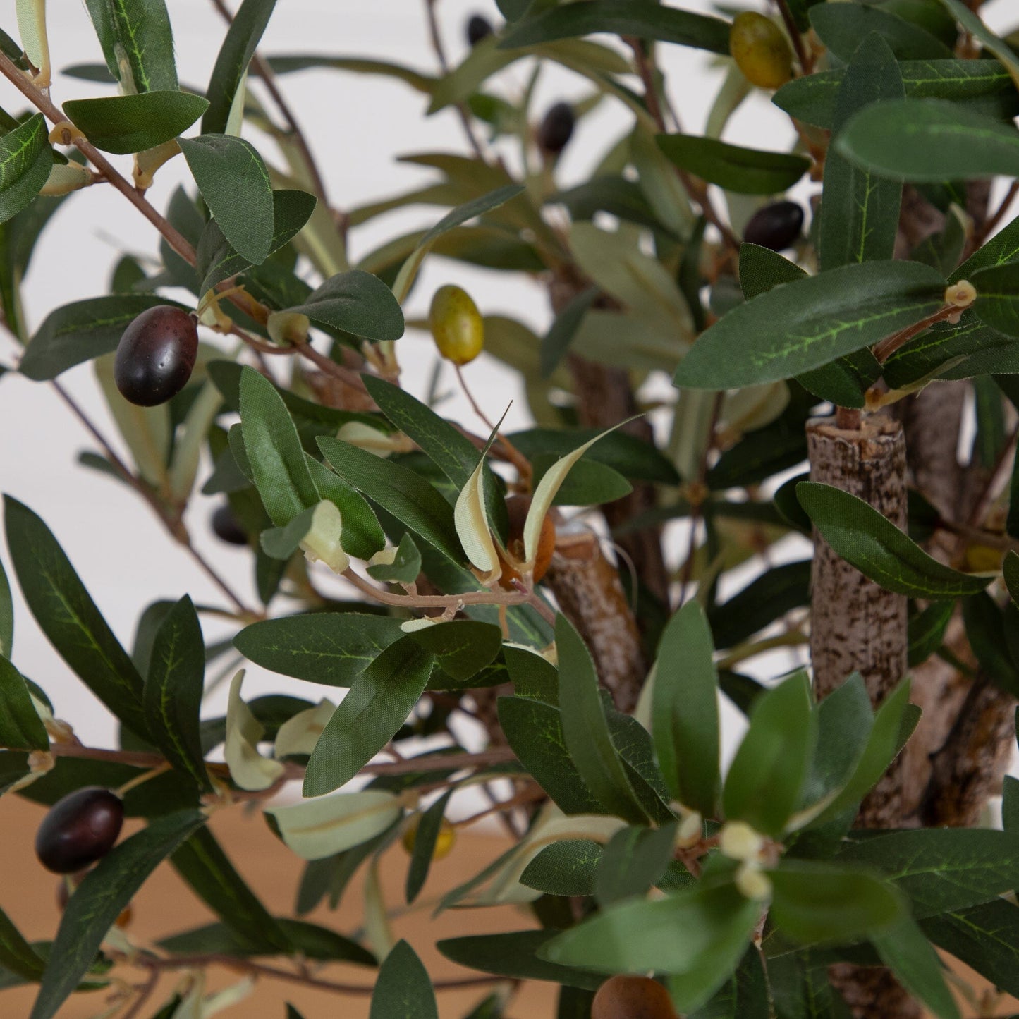 3.5’ Olive Tree in White Tower Planter | Nearly Natural