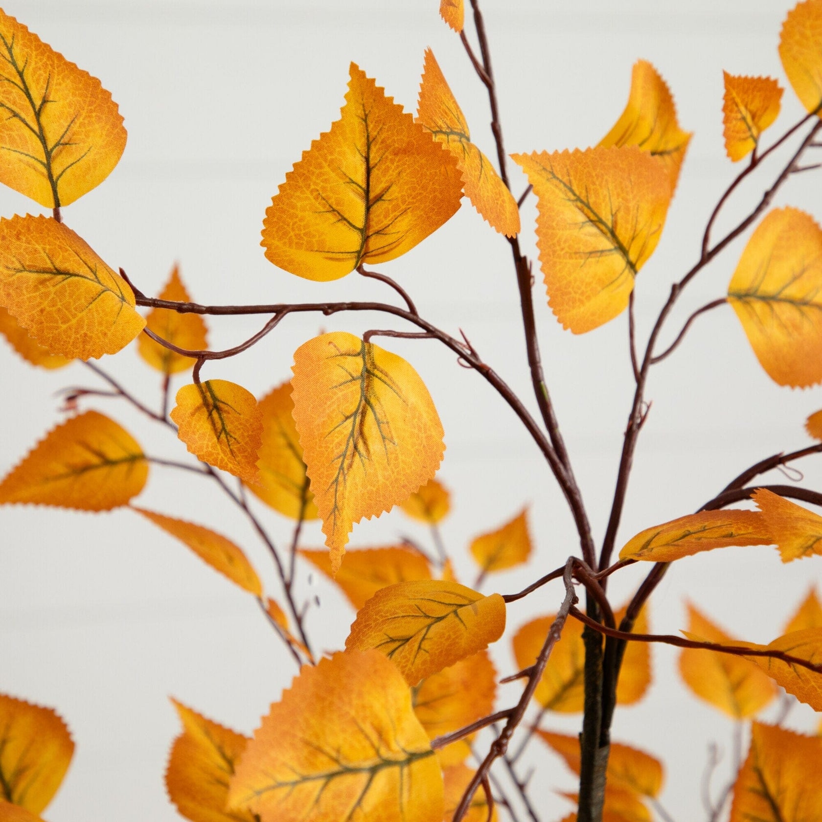 4’ Artificial Autumn Fall Tree in White Deco Container | Nearly Natural
