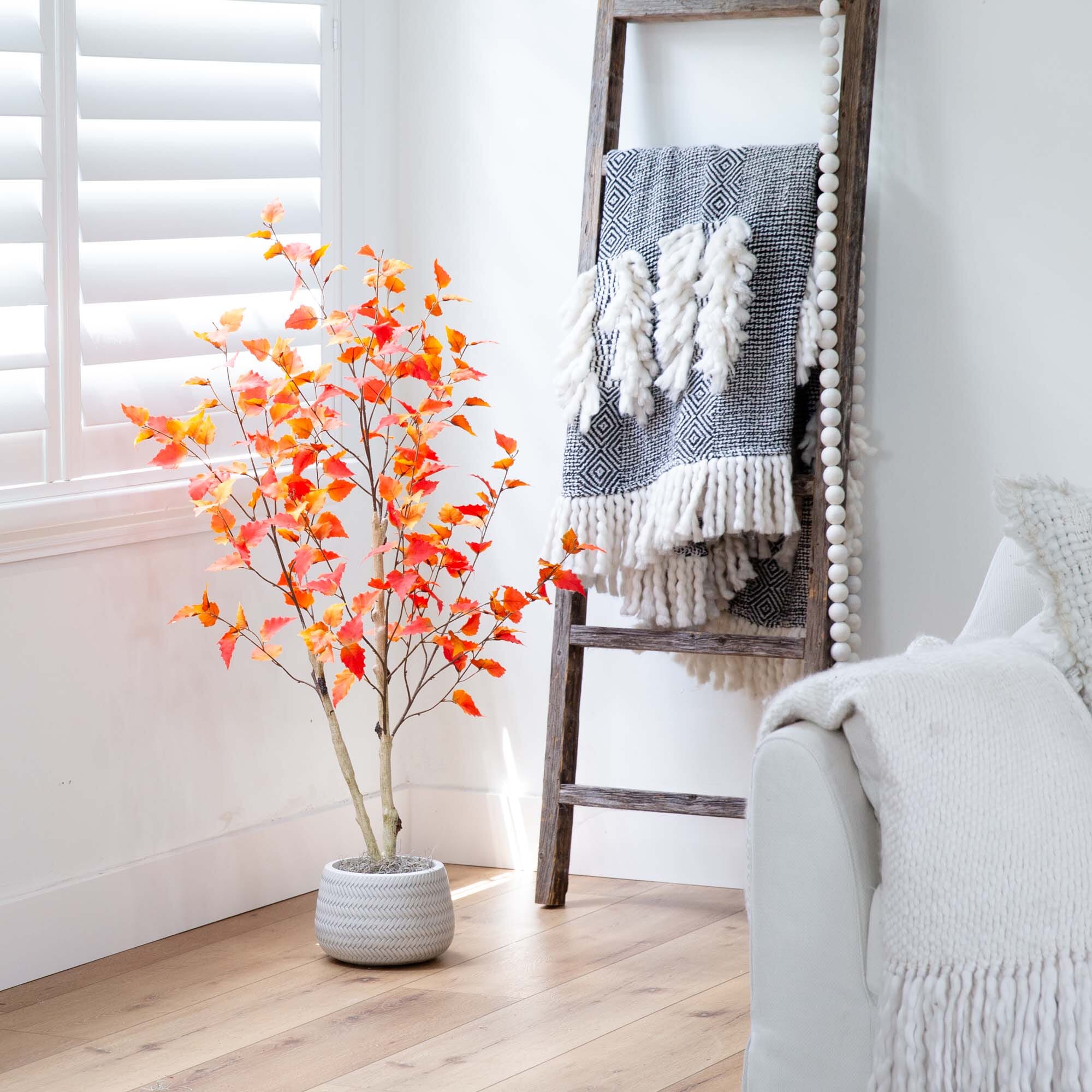 4’ Autumn Birch Artificial Fall Tree | Nearly Natural