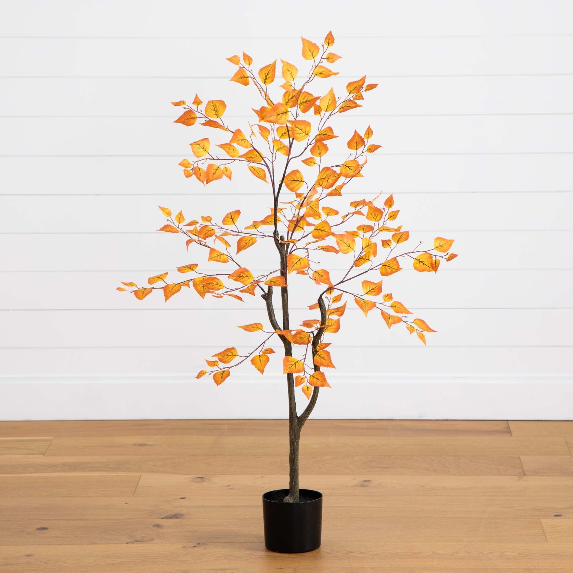 4' Autumn Birch Leaf Artificial Fall Tree | Nearly Natural
