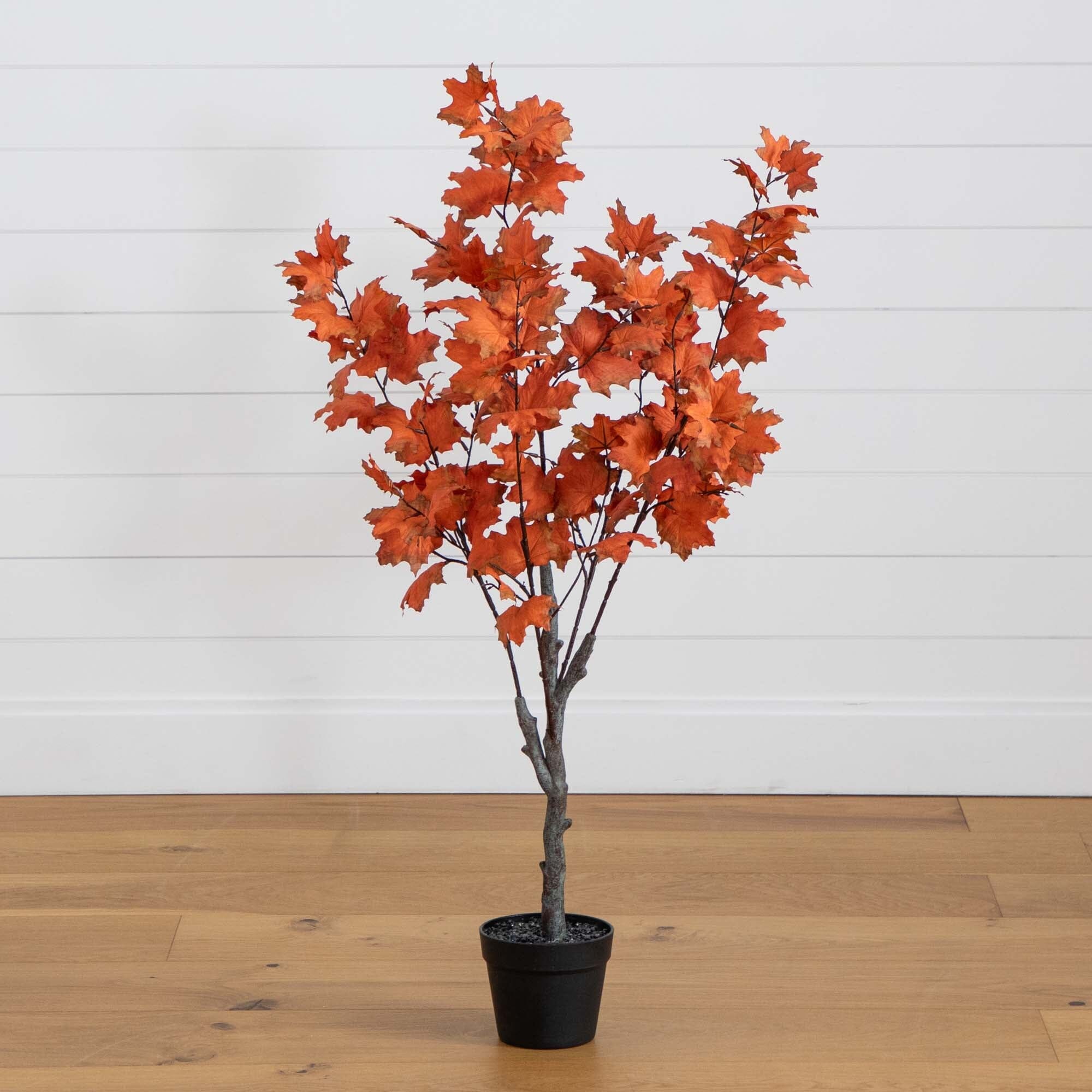 4’ Autumn Smoky Maple Artificial Fall Tree | Nearly Natural