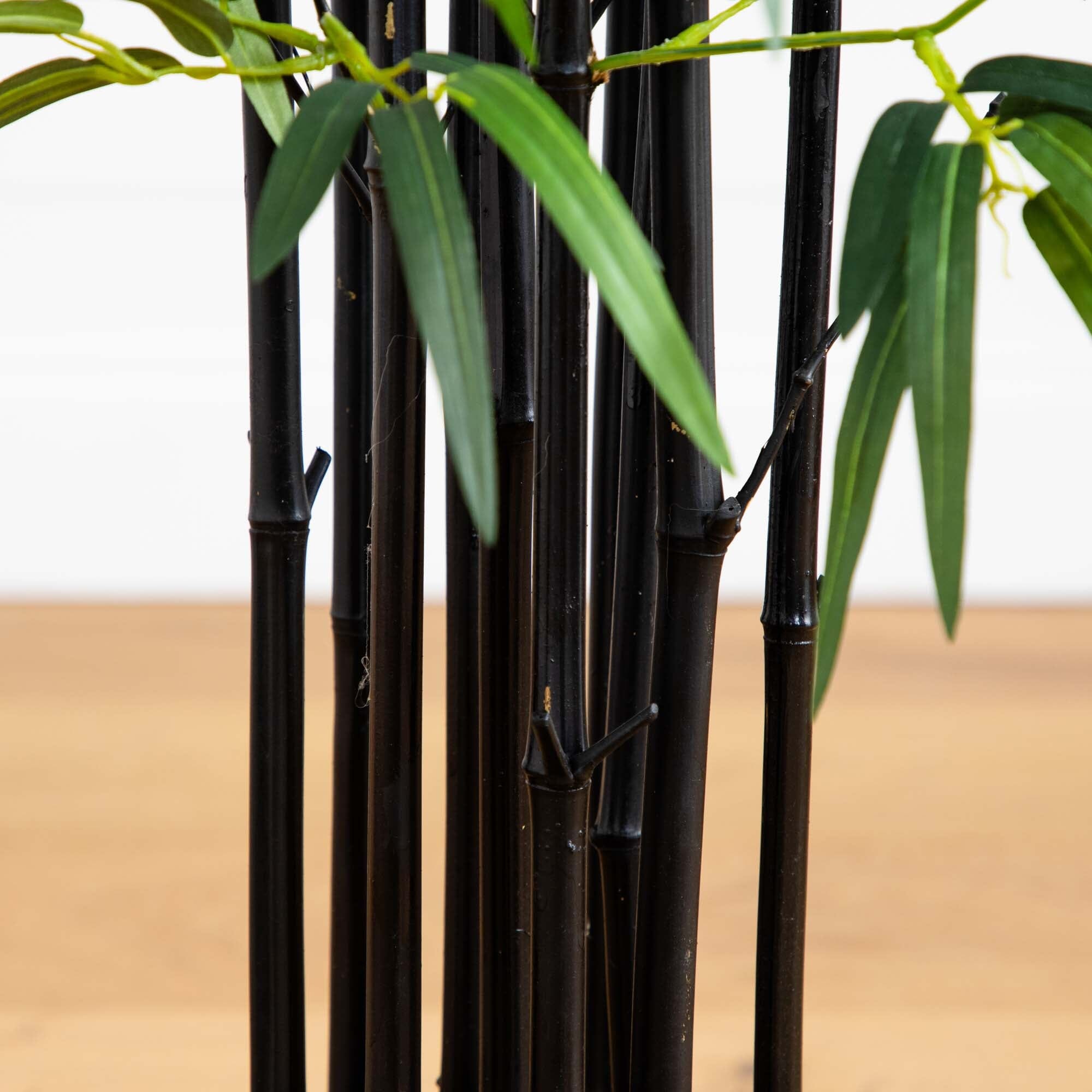 4’ Black Bamboo Tree | Nearly Natural