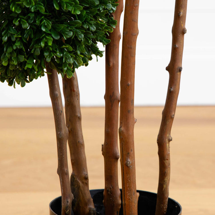4’ Boxwood Five Ball Topiary UV Resistant (Indoor/Outdoor) | Nearly Natural