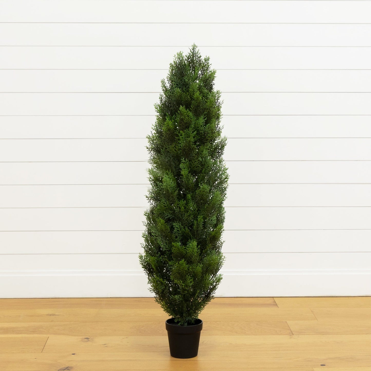 4' Cedar Tree Silk Tree (Indoor/Outdoor) | Nearly Natural