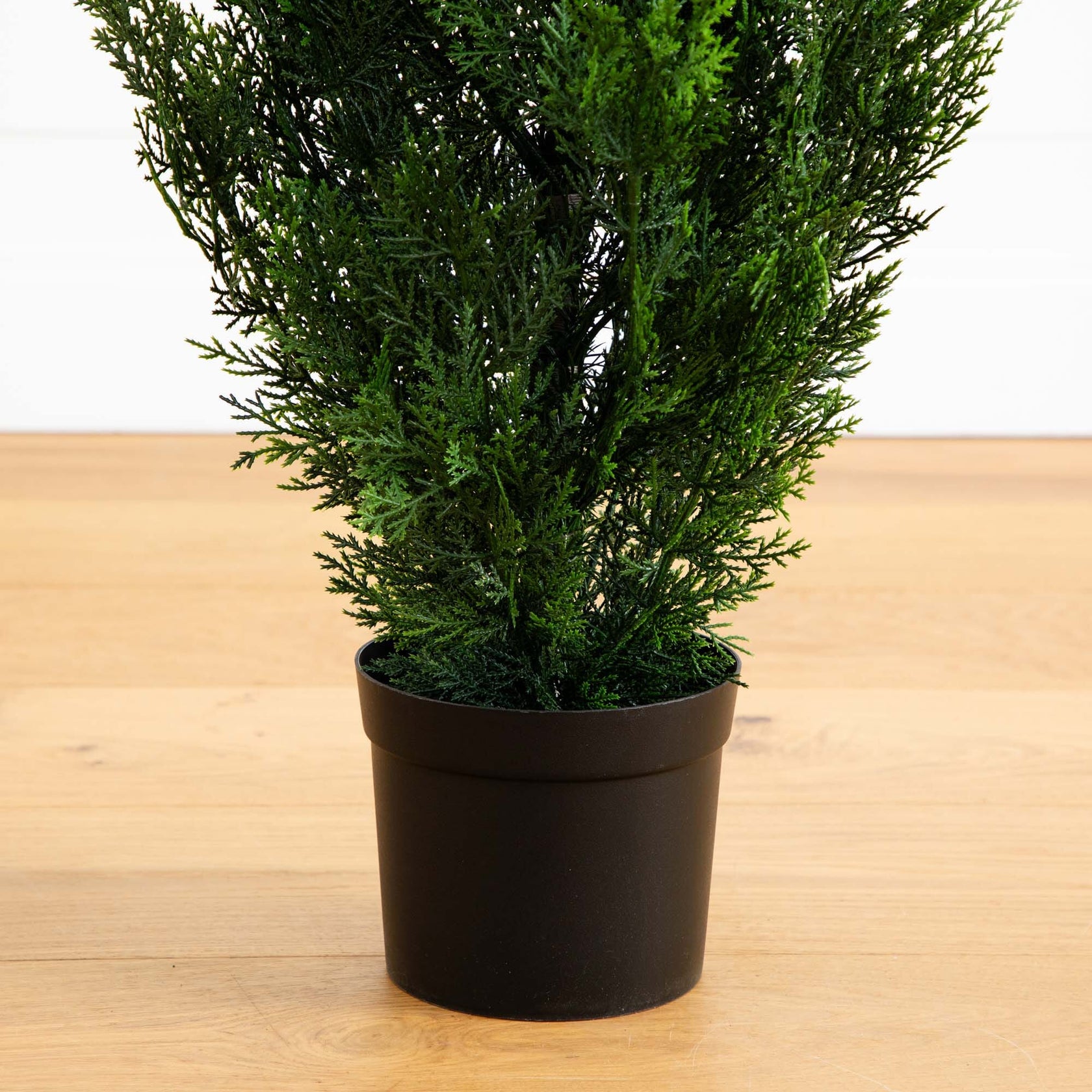 4' Cedar Tree Silk Tree (Indoor/Outdoor) | Nearly Natural