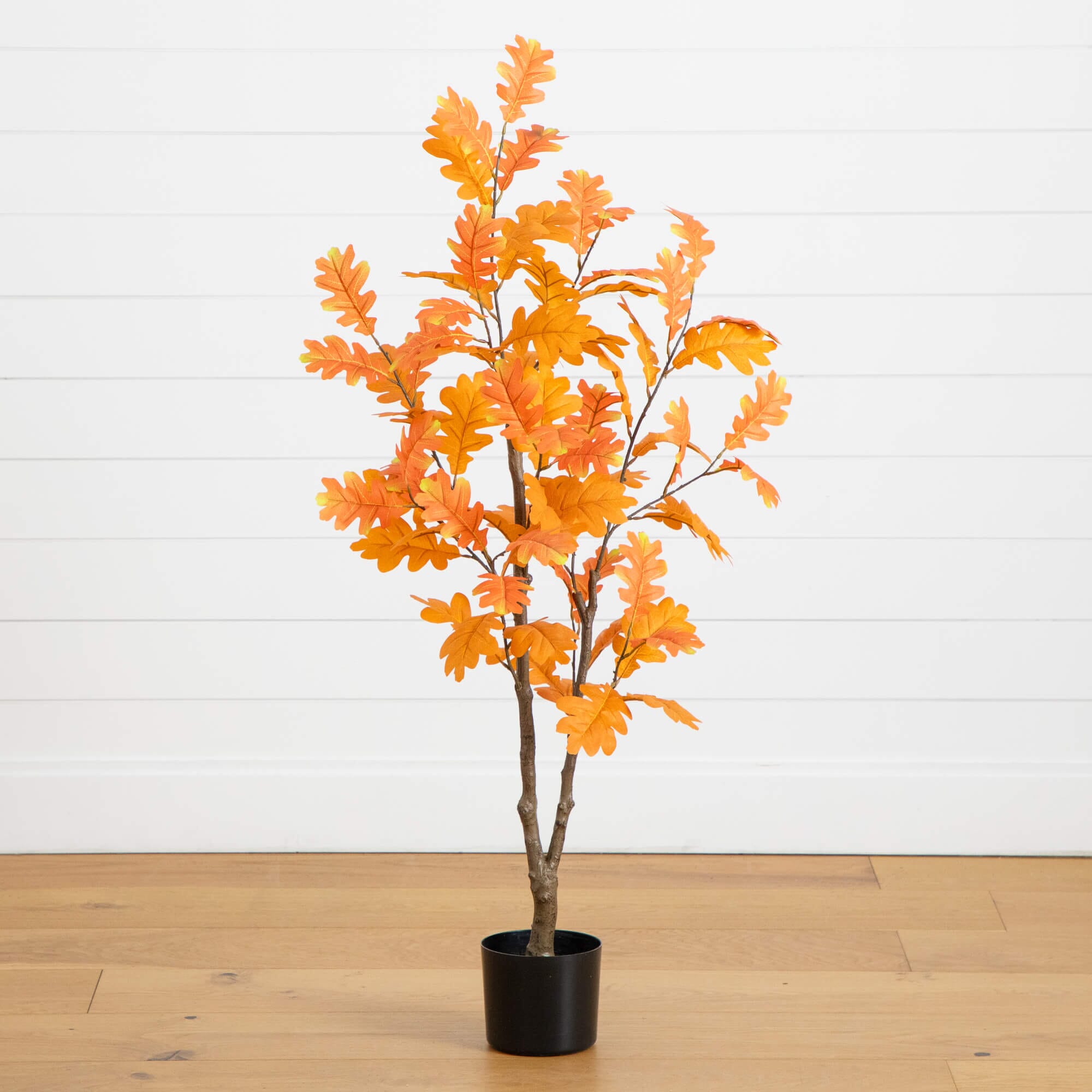 4' Artificial Autumn Oak Tree – Nearly Natural