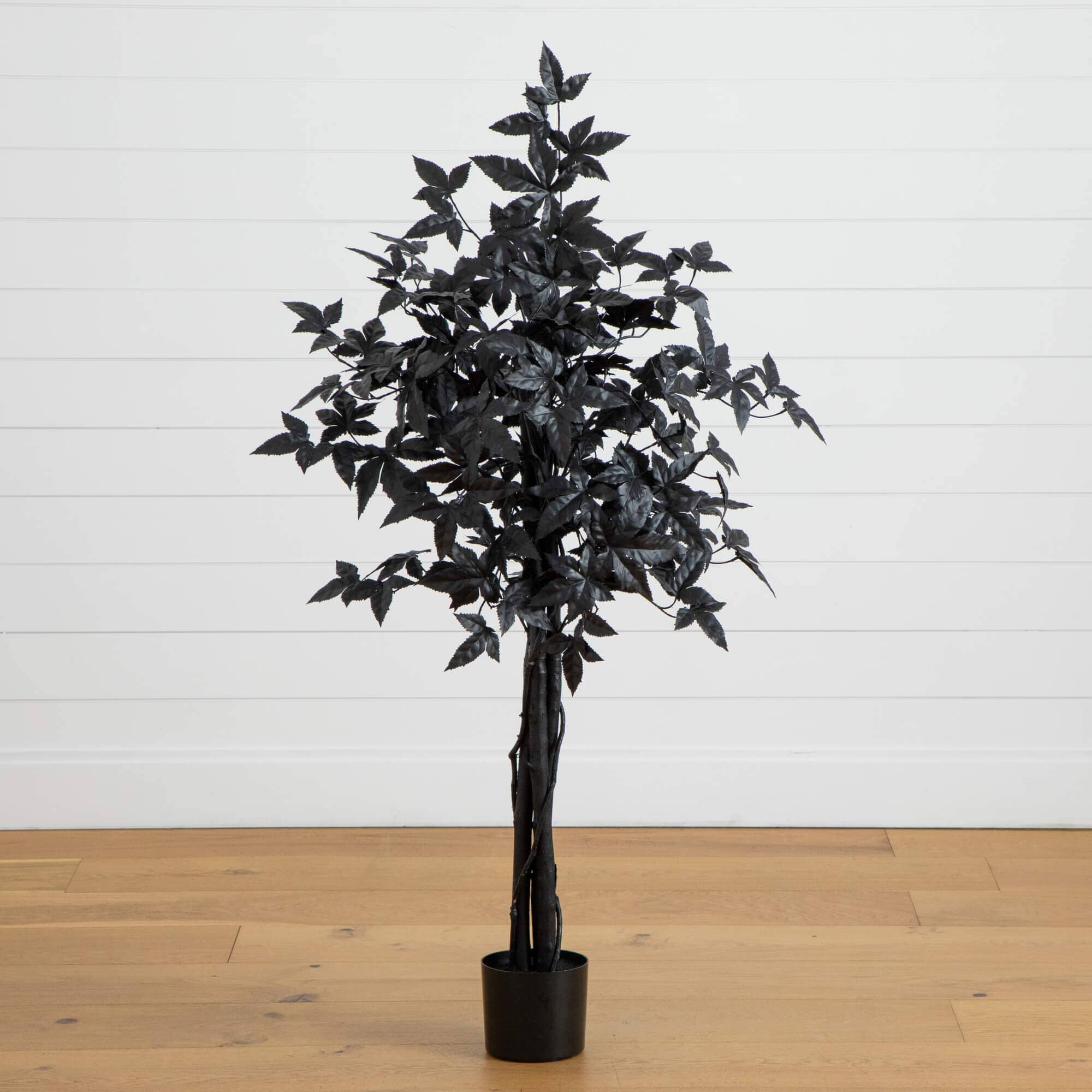 4' Artificial Halloween Black Maple Tree with Natural Trunk – Nearly ...