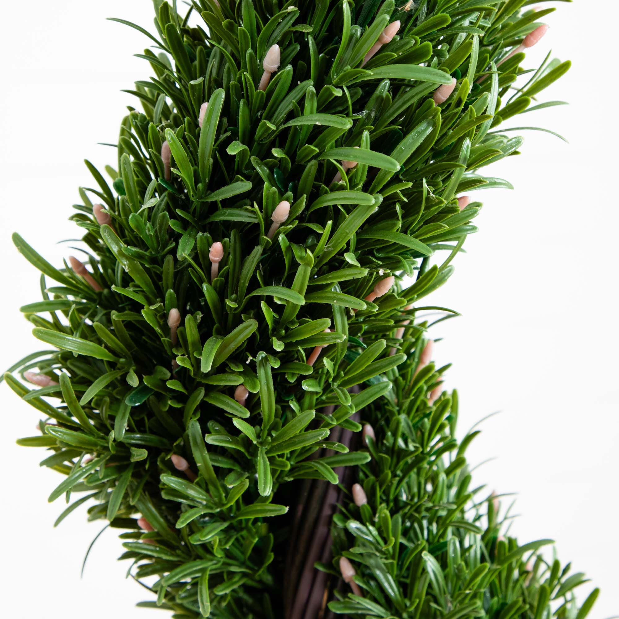 4' Rosemary Spiral Silk Tree (Indoor/Outdoor) | Nearly Natural