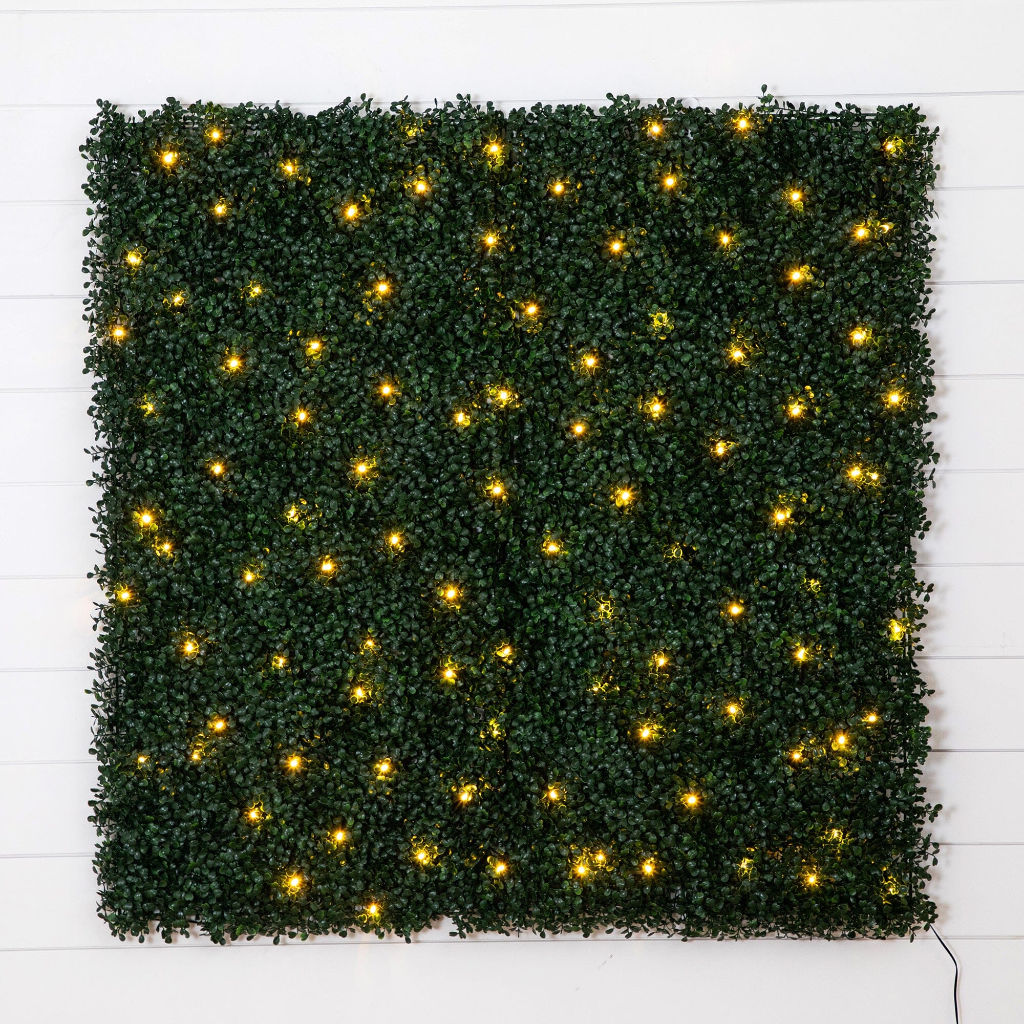 40” x 40” UV Resistant Boxwood Artificial Living Wall Panel with 100 ...