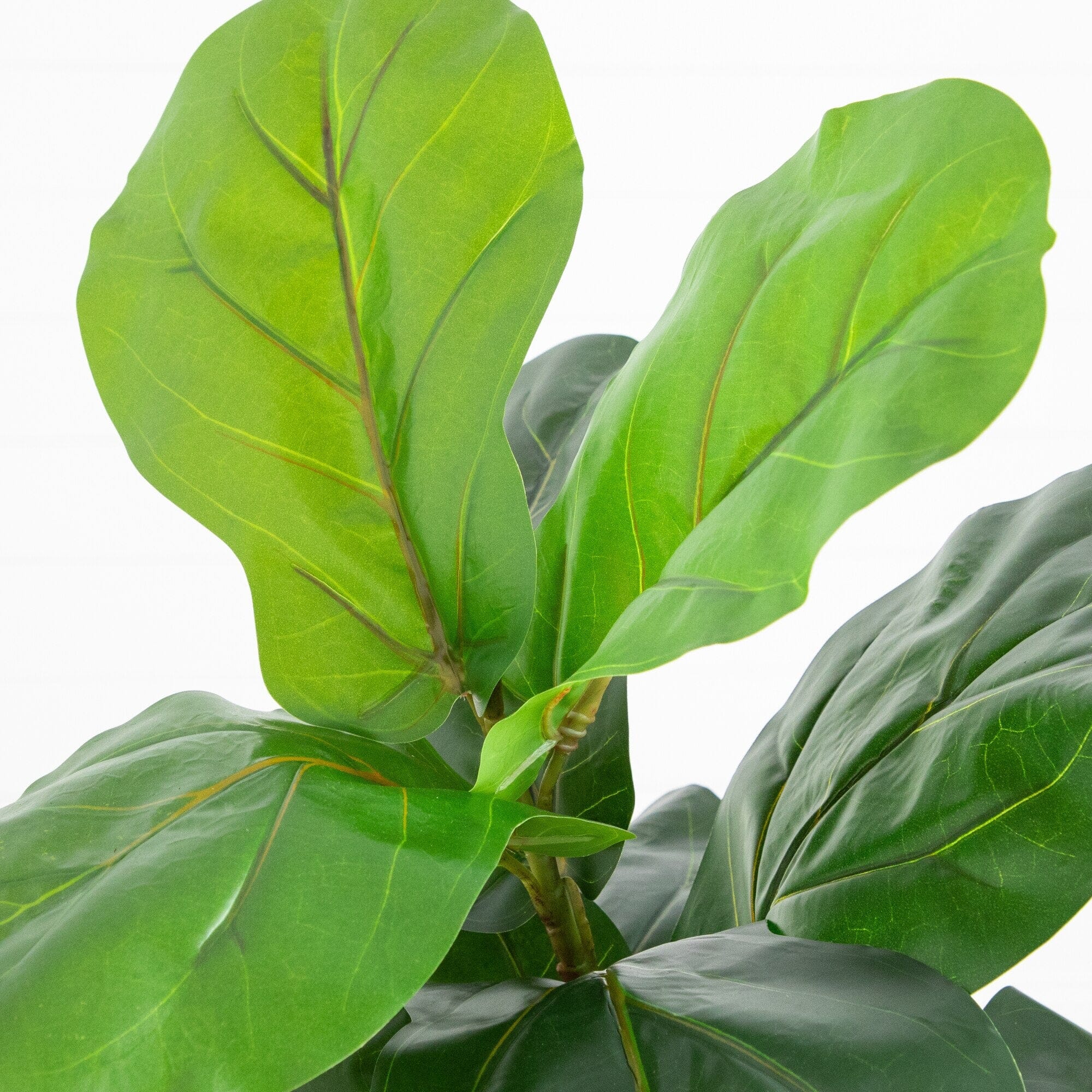 45" Artificial Giant Leaf Fiddle Leaf Fig Tree in Decorative Planter ...