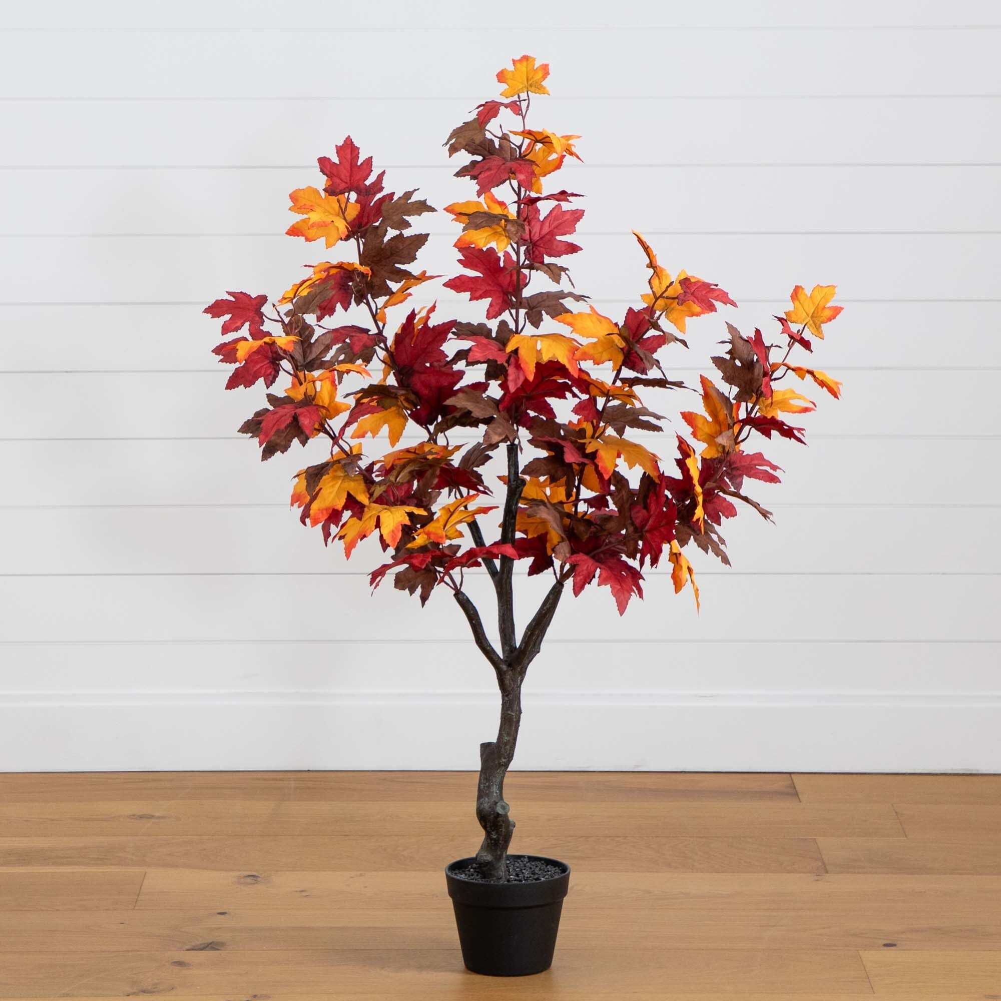 4ft. Autumn Smoky Maple Artificial Fall Tree | Nearly Natural