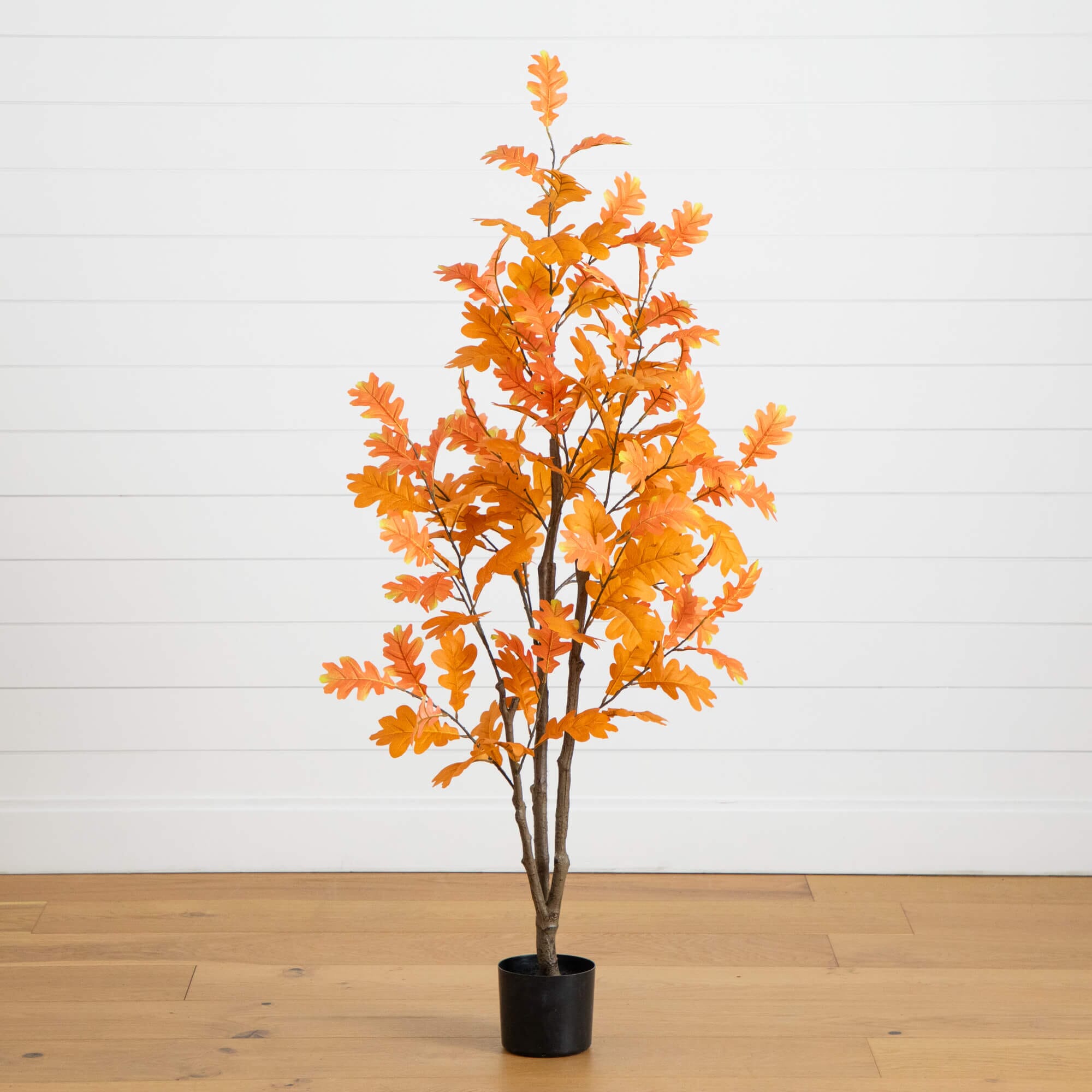 5' Artificial Autumn Oak Tree – Nearly Natural