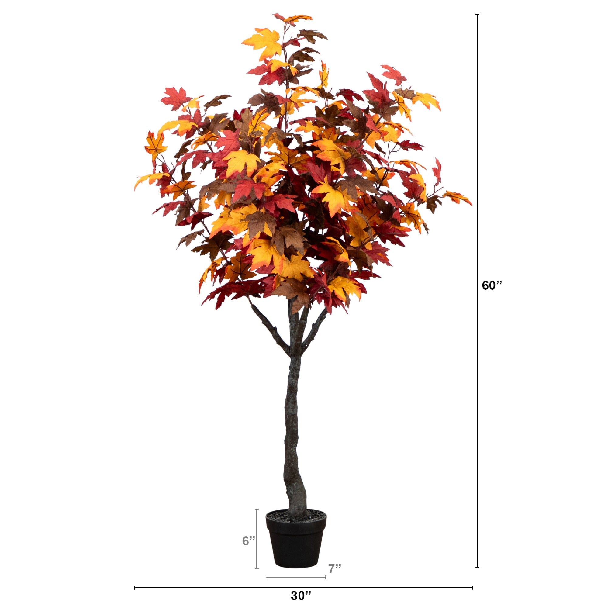 5' Artificial Fall Smoky Maple Tree | Nearly Natural