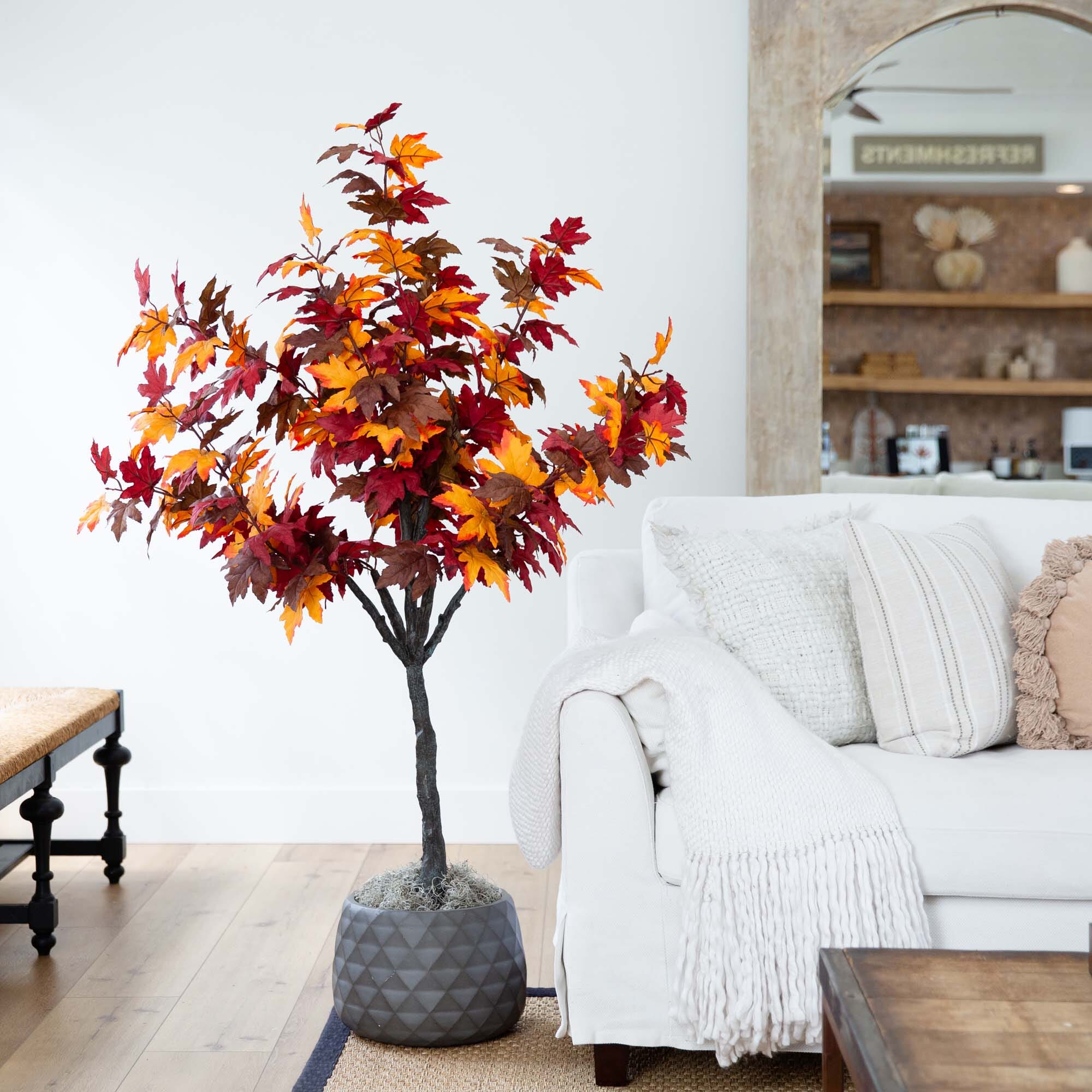5' Artificial Fall Smoky Maple Tree | Nearly Natural