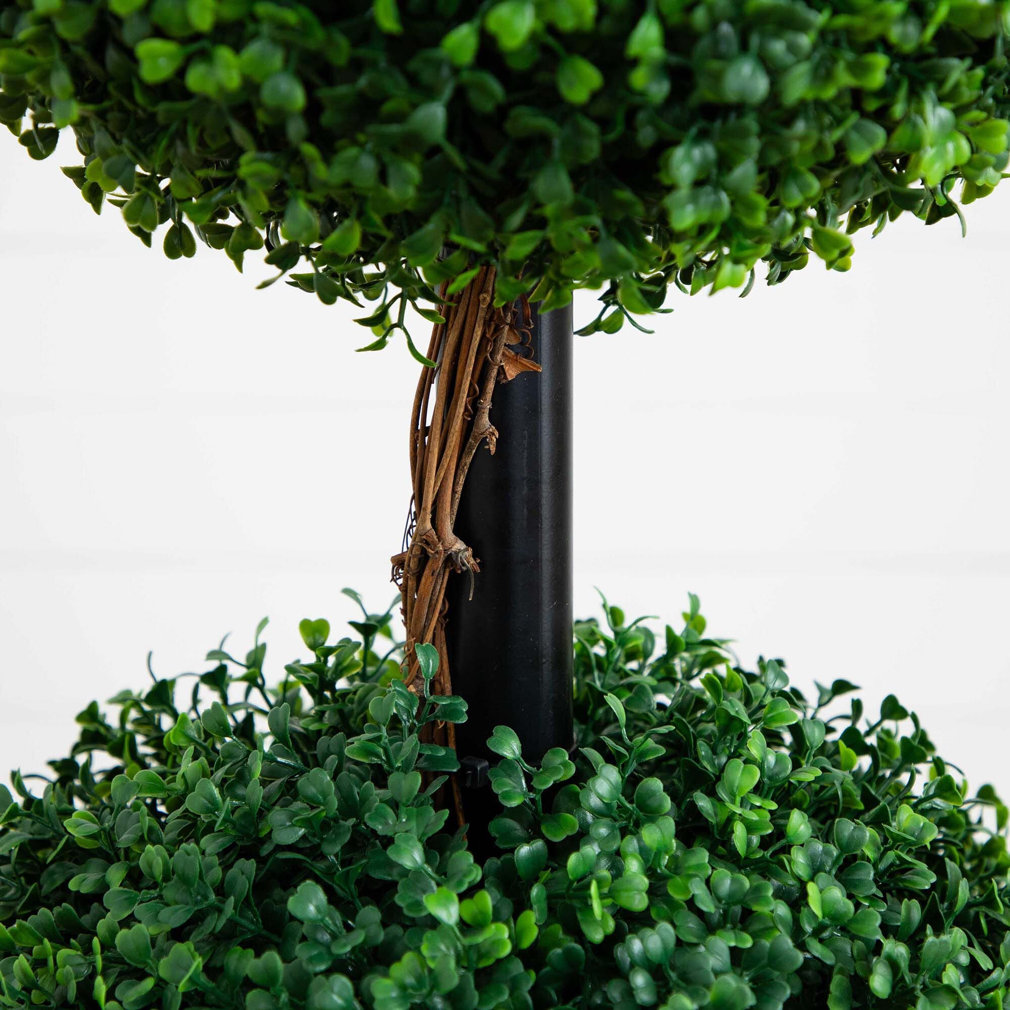 5’ Artificial Triple Ball Boxwood Topiary Tree (Indoor/Outdoor ...