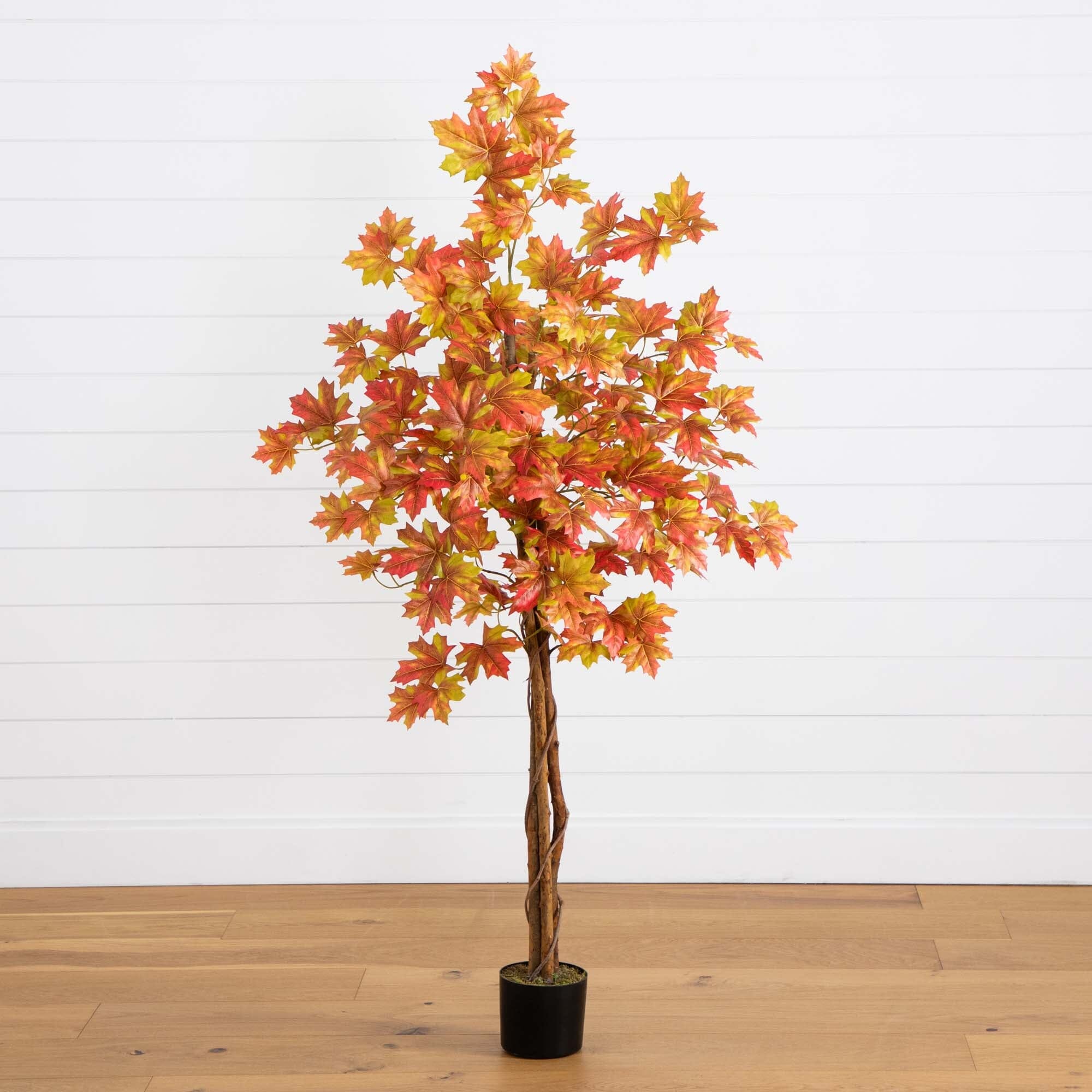 5’ Autumn Deluxe Maple Artificial Fall Tree | Nearly Natural