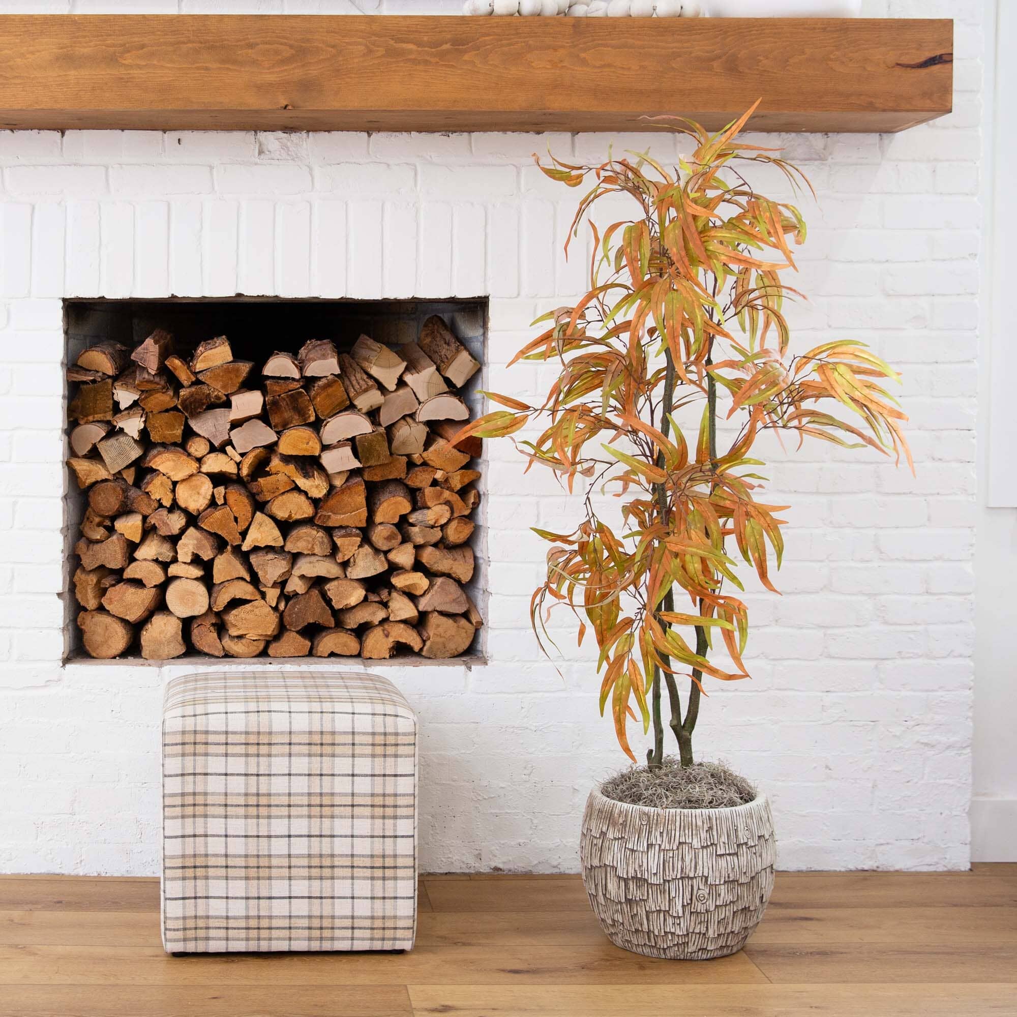 5’ Autumn Wispy Eucalyptus Artificial Fall Tree | Nearly Natural