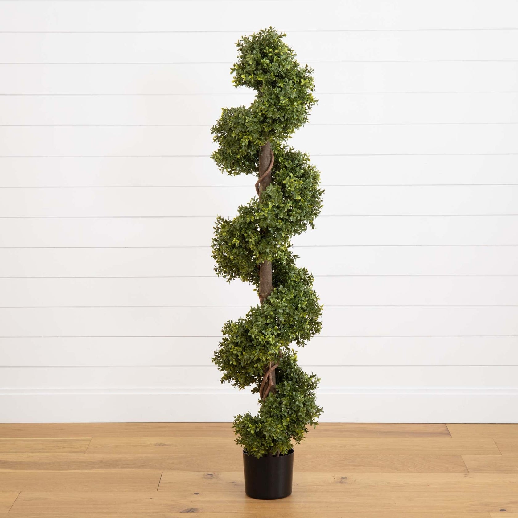 5’ Boxwood Spiral Topiary Artificial Tree (Indoor/Outdoor) | Nearly Natural