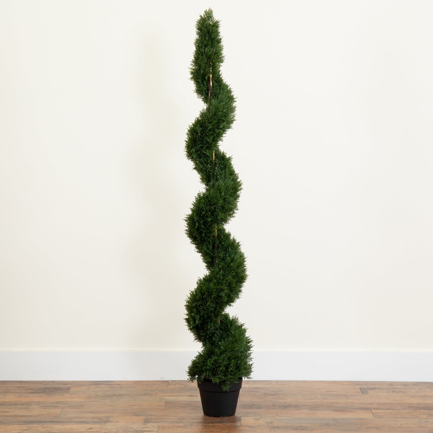 5' Cedar Spiral Silk Tree (In-door/Out-door) | Nearly Natural