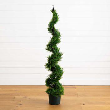 5' Cypress Spiral Tree | Nearly Natural