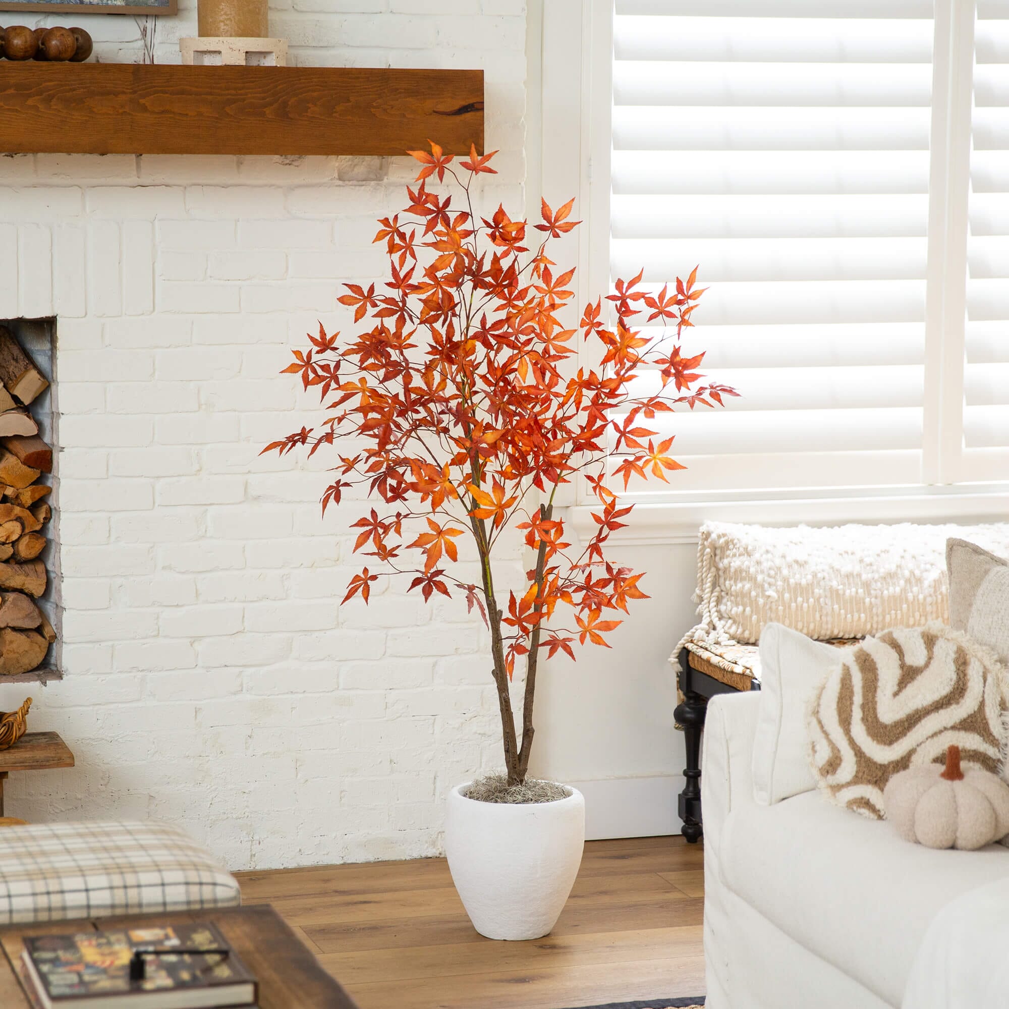 5' Autumn Japanese Maple Artificial Fall Tree – Nearly Natural