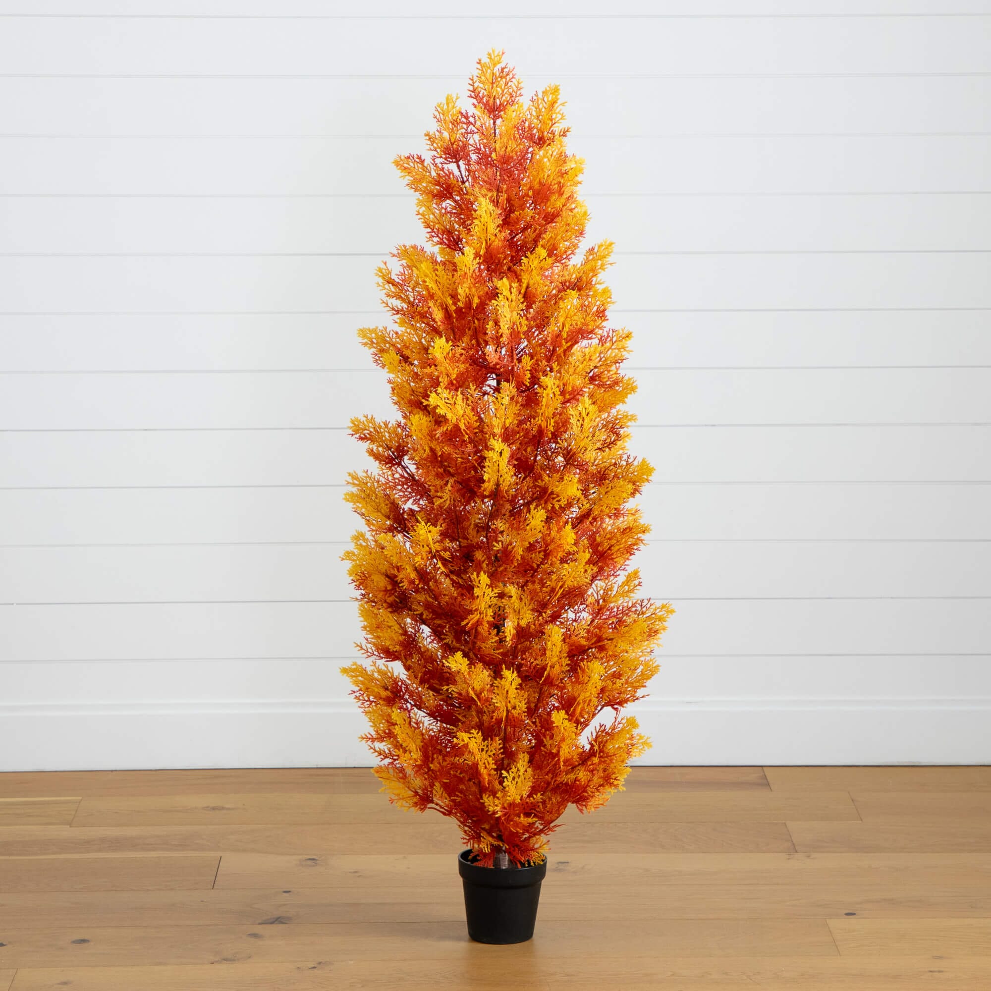 5' UV Resistant Autumn Artificial Fall Cedar Tree (Indoor/Outdoor ...