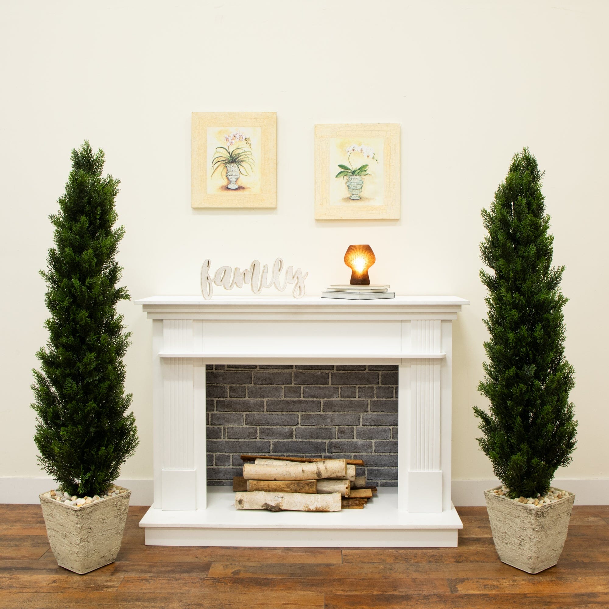 5' Mini Cedar Pine Tree UV Resistant (Indoor/Outdoor) - Set of 2 ...