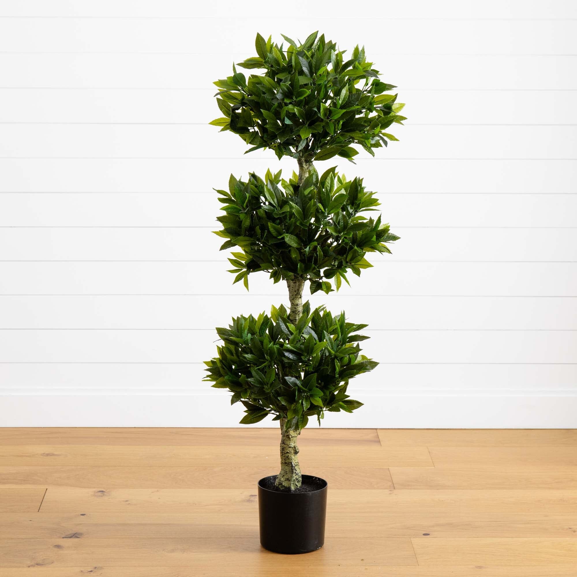 5' Triple Bay Leaf Topiary UV Resistant (Indoor/Outdoor) | Nearly Natural