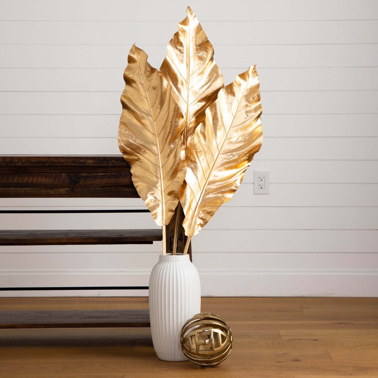 53" Artificial Gold Travelers Palm Stems - Set of 3 | Nearly Natural