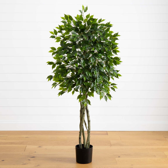 5.5' Ficus Tree UV Resistant (Indoor/Outdoor) | Nearly Natural