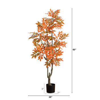 5ft. Autumn Sumac Artificial Fall Tree | Nearly Natural