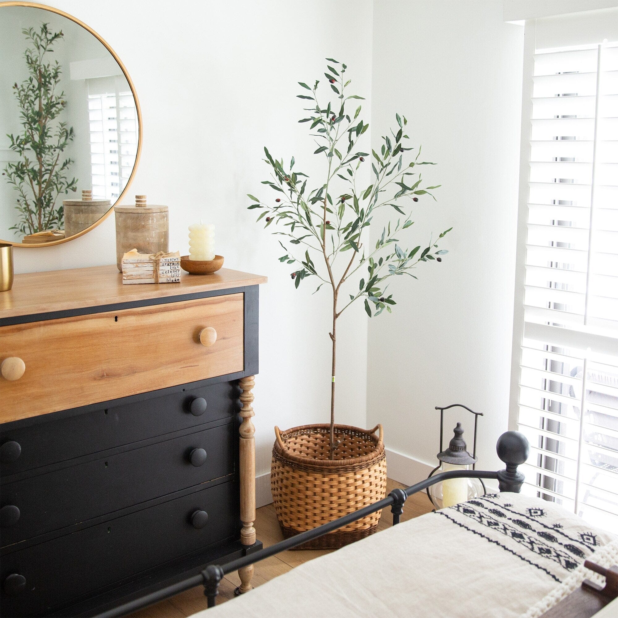 6’ Artificial Slim Minimalist Olive Tree | Nearly Natural