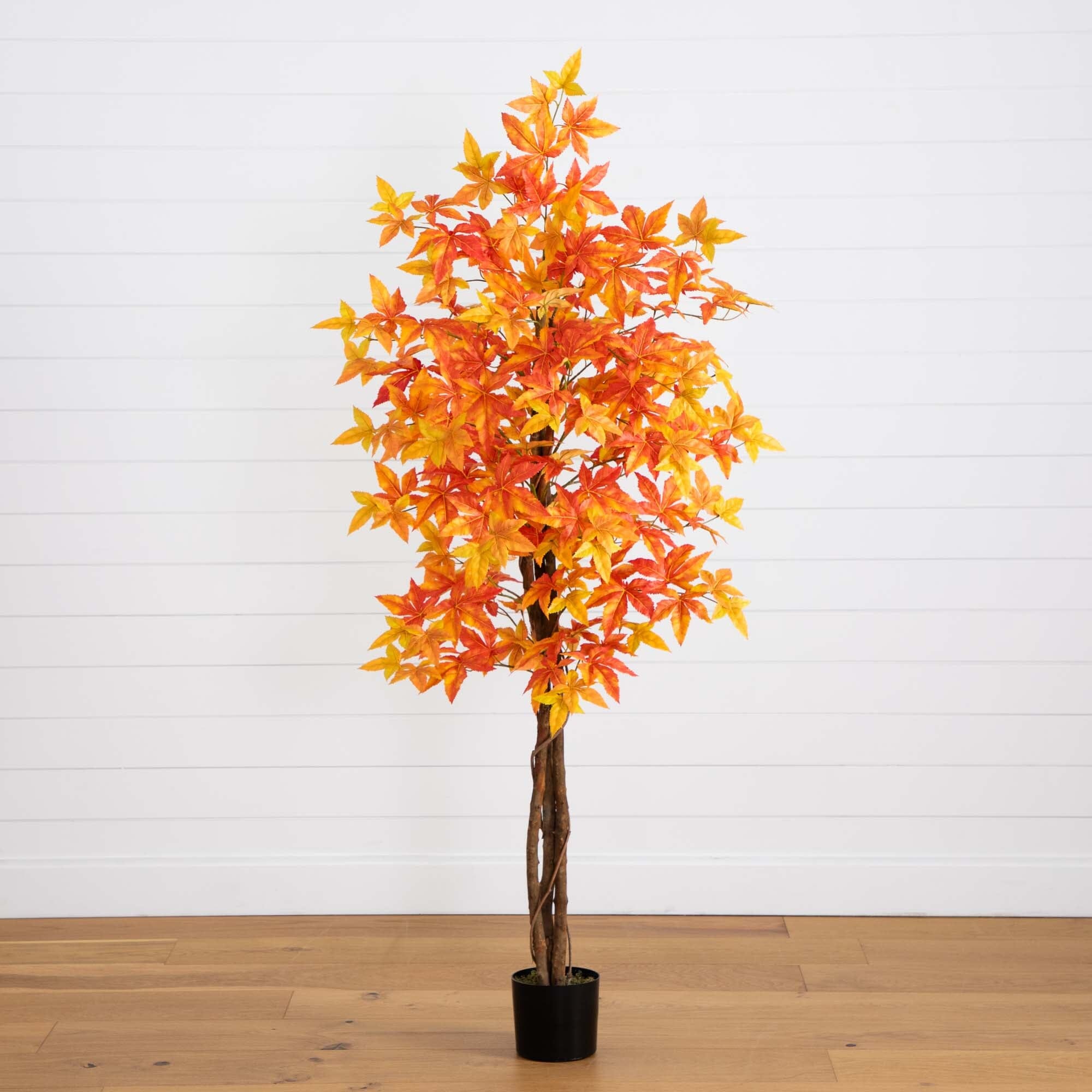 6’ Autumn Deluxe Maple Artificial Fall Tree | Nearly Natural