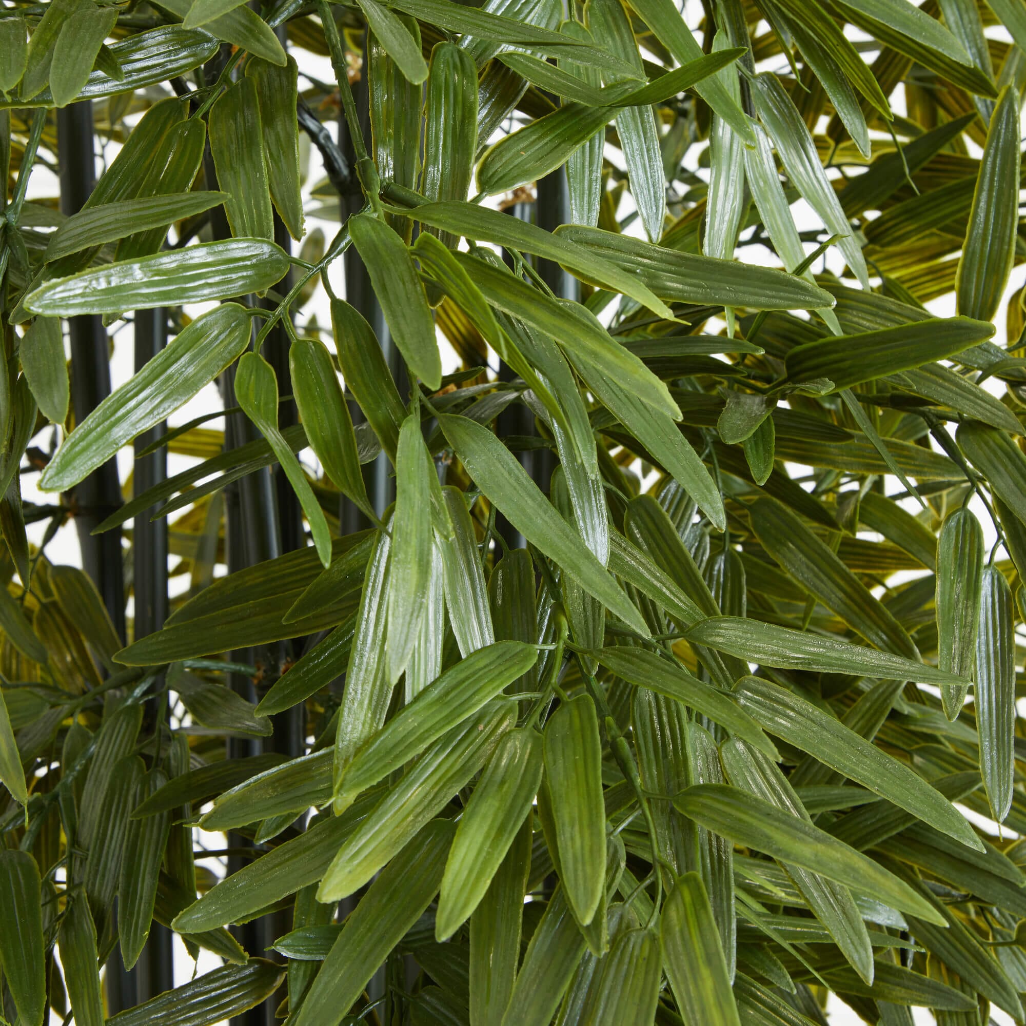 6’ Bamboo Artificial Tree with Black Trunks in Planter UV Resistant ...